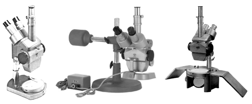A microscope with a stand and a small deviceDescription automatically ...